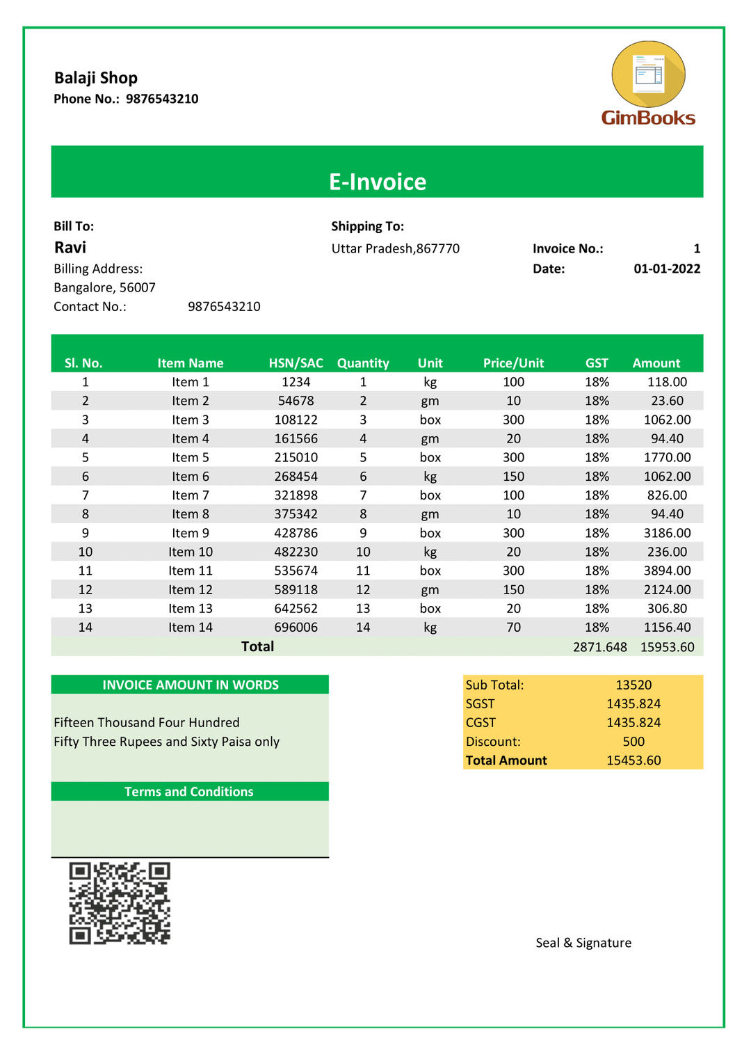 GST E-Invoice Formats | Free 7-Day Trial with GimBooks